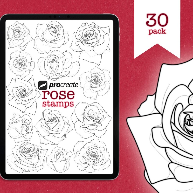 Rose Stamp - Etsy