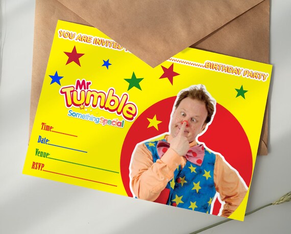 Mr Tumble Something Special Birthday Party Invitation Kids | Etsy