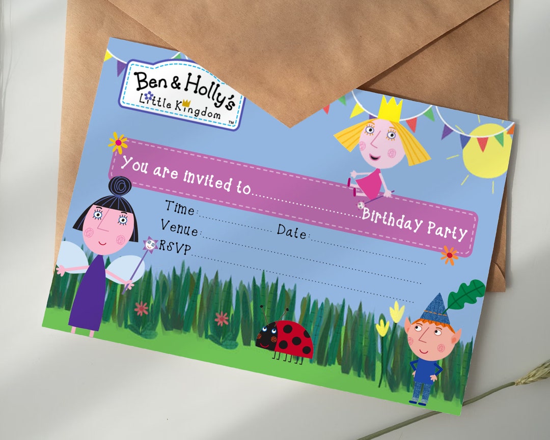 Ben and Holly's Little Kingdom Birthday Party Invitation Kids - Etsy