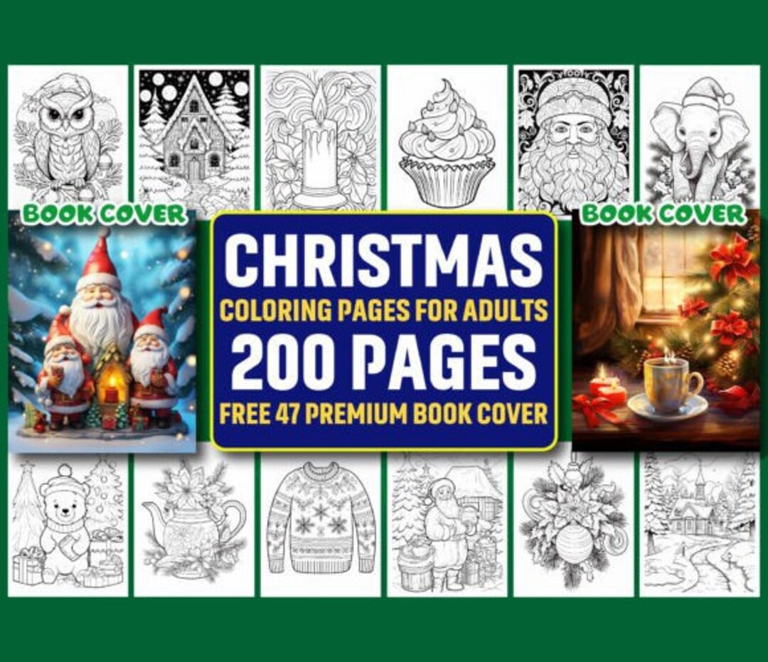 200 Christmas Coloring Pages for Adults Seasonal Scenes - Etsy