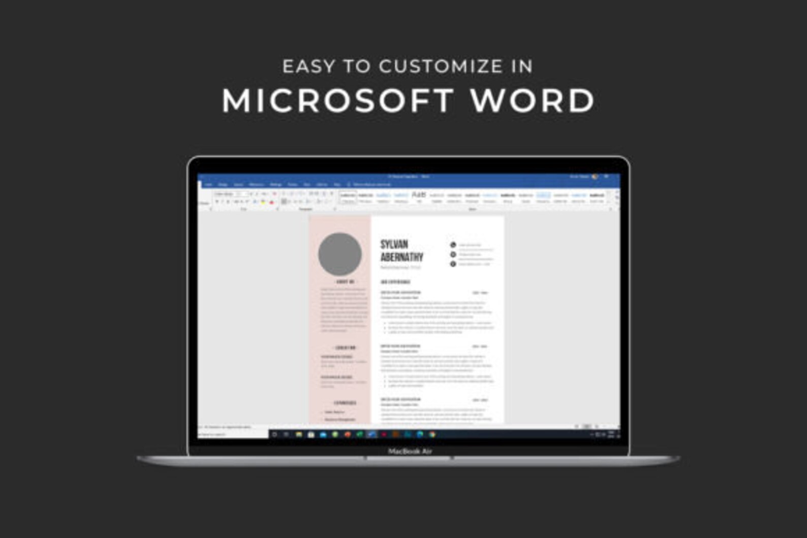 Clean Resume Template, Simple CV Template for Word, CV Resume Template ...
