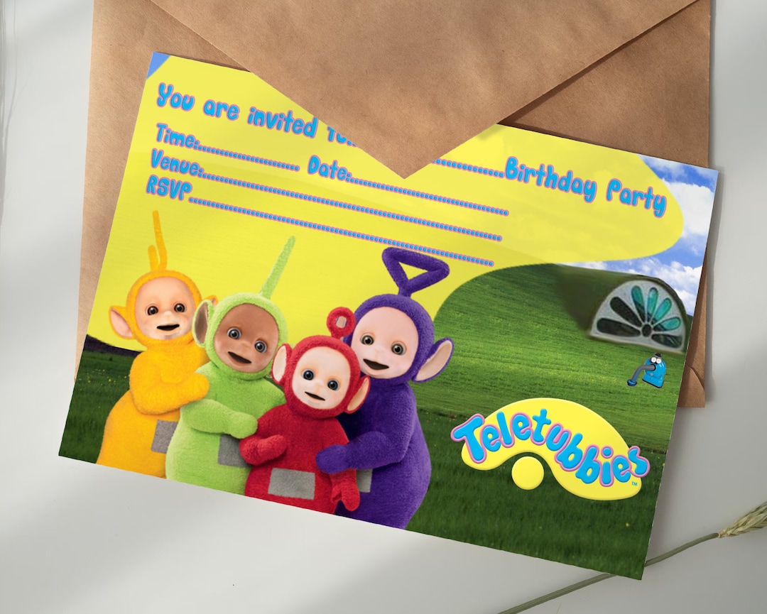Teletubbies Birthday Party Invitation Kids - Etsy