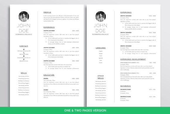 Clean Resume Template, Simple Cv Template for Word, Cv Resume Template ...
