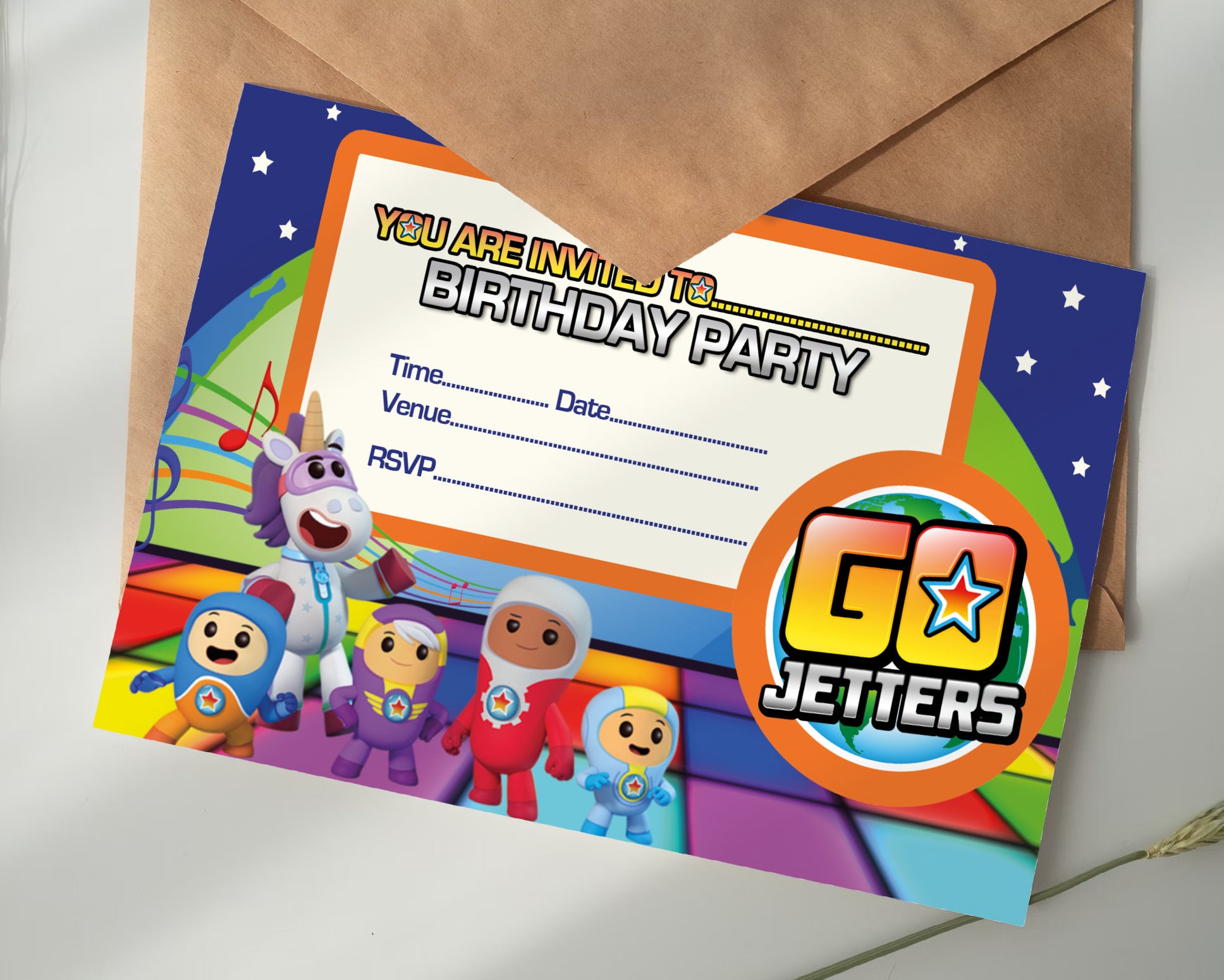 Go Jetters Birthday Party Invitation Kids - Etsy