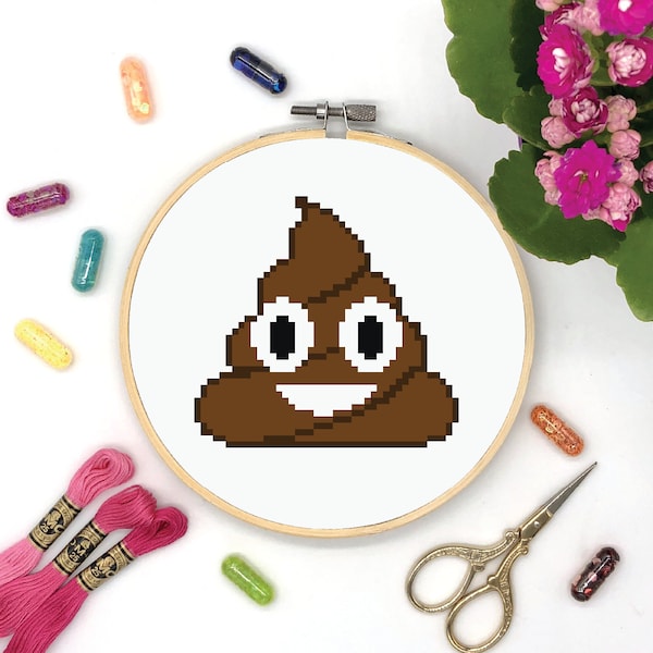 Poop Cross Stitch - Etsy