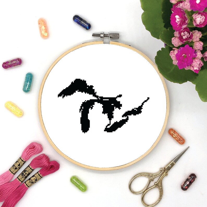 Great Lakes Cross-stitch Pattern - PDF Digital File - Instant Download ...