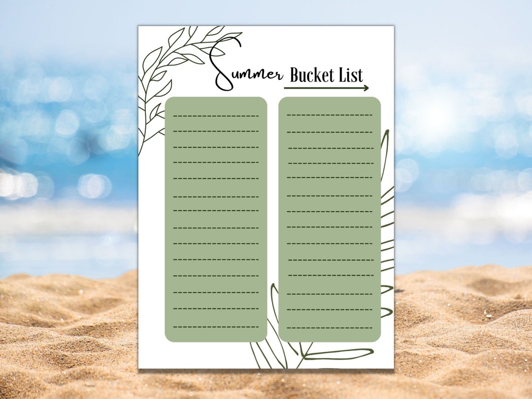 Summer Bucket List Printable, Summer Calendar, Family Activities ...