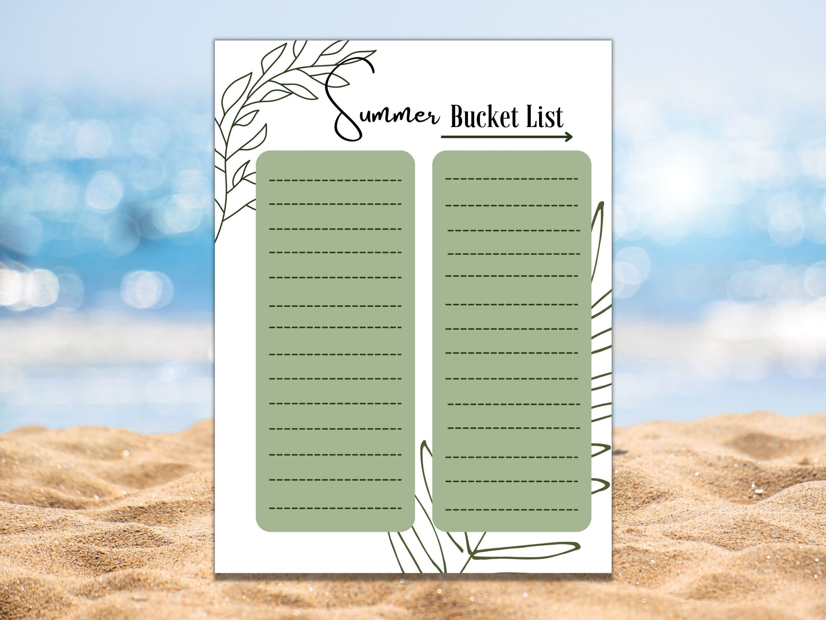 Summer Bucket List Printable, Summer Calendar, Family Activities ...