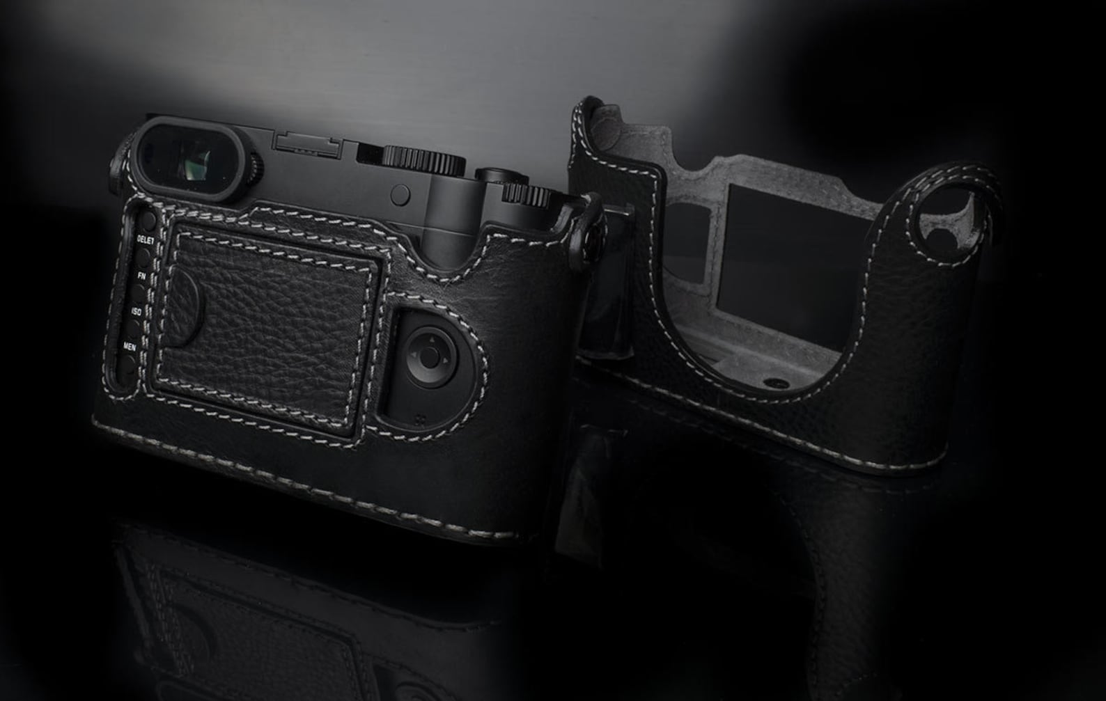 Half Case in Leather for Leica Q Q-P EMBRODED - Etsy