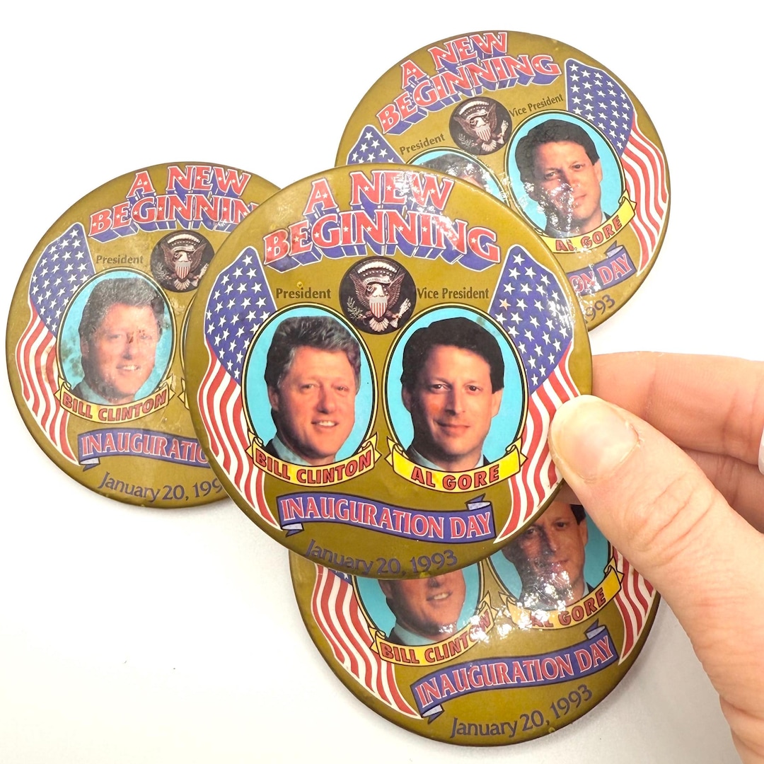 Vintage 1993 USA Presidential Inauguration Day Pins // Set of Five Bill ...