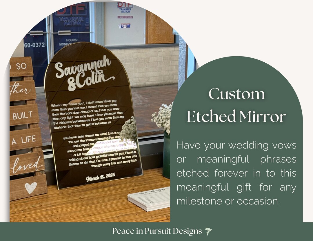 Custom Mirror Wall Hanging Gift - Etsy