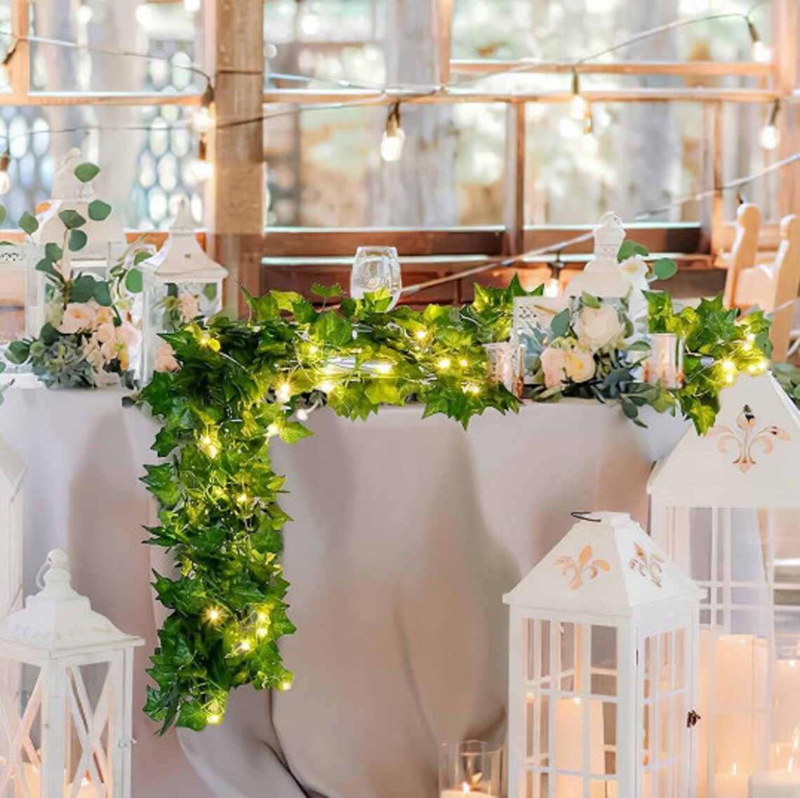 13 Yards of Artificial Greenery Vines With Lights Set of 6 - Etsy