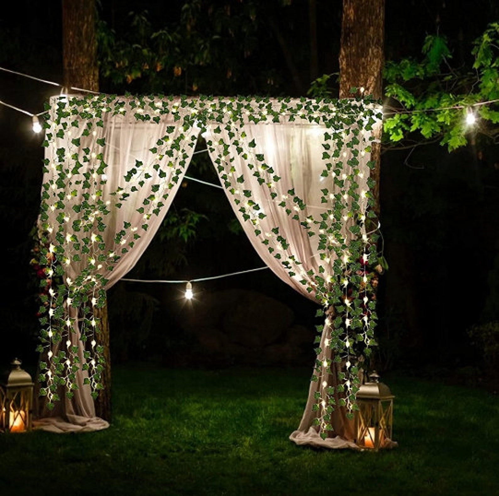 13 Yards of Artificial Greenery Vines With Lights Set of 6 - Etsy
