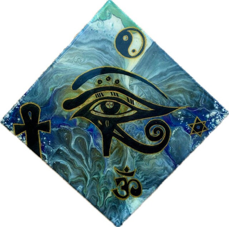 Eye of Horus / Spiritual Symbols 12X12 Gallery Canvas Resin Finish - Etsy