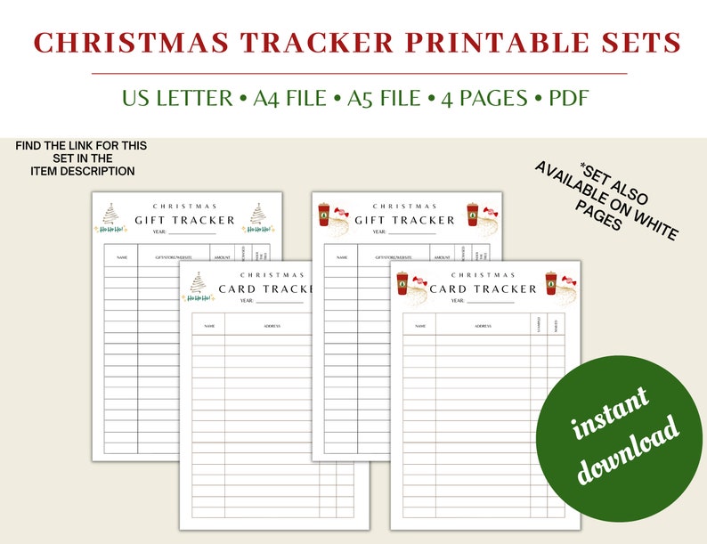 Christmas Card Tracker, Christmas Card List, Holiday Card Planner ...