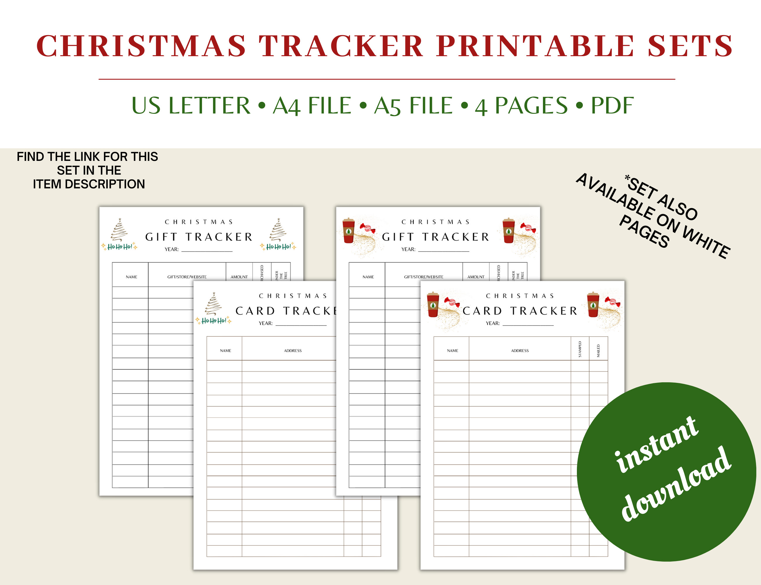 Christmas Card Tracker, Christmas Card List, Holiday Card Planner ...