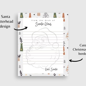 Santa Letter, Santa Letterhead, Letter From Santa, Santa Letters, Santa ...