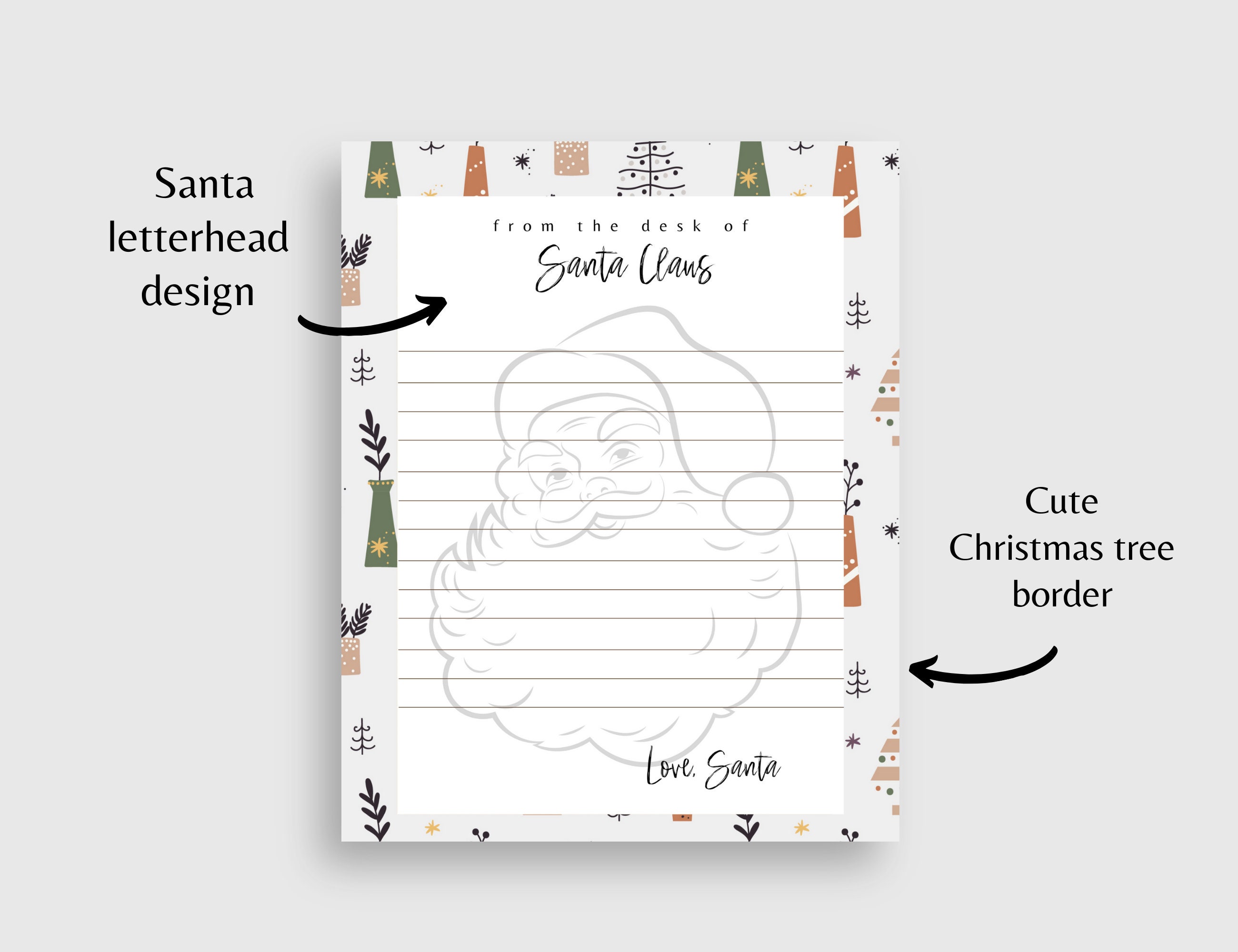 Santa Letter, Santa Letterhead, Letter From Santa, Santa Letters, Santa ...
