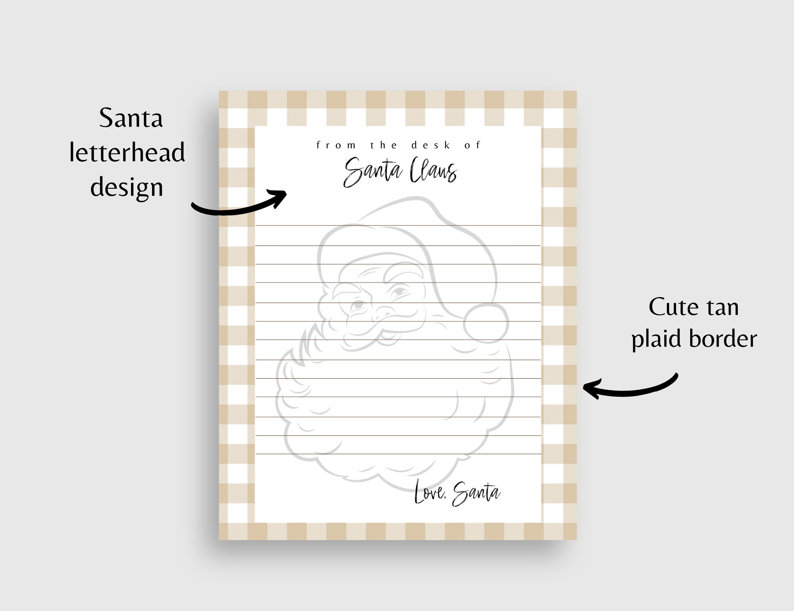 Santa Letter, Santa Letterhead, Letter From Santa, Santa Letters, Santa ...