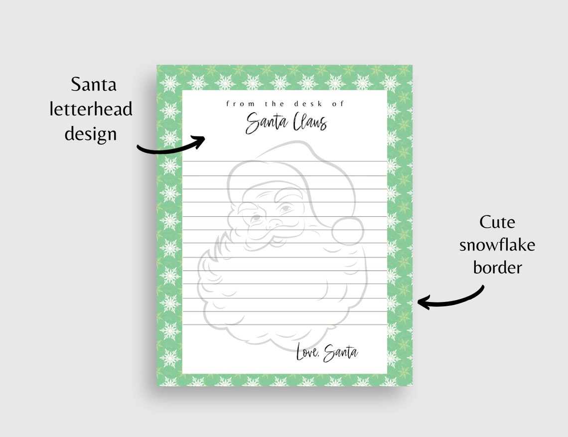 Santa Letter, Santa Letterhead, Letter From Santa, Santa Letters, Santa ...