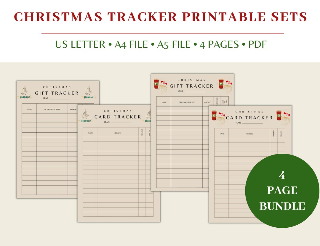 Christmas Card Tracker, Christmas Card List, Holiday Card Planner ...