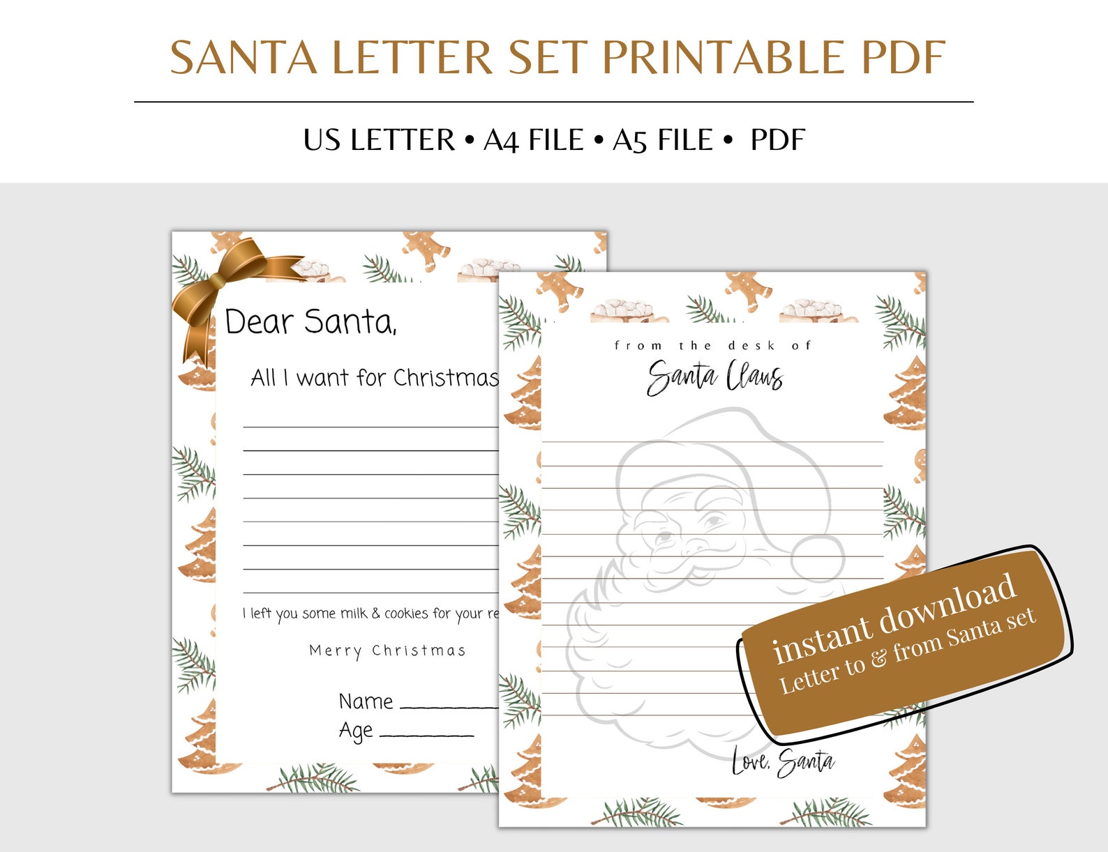 Santa Letter, Santa Letterhead, Letter From Santa, Santa Letters, Santa ...
