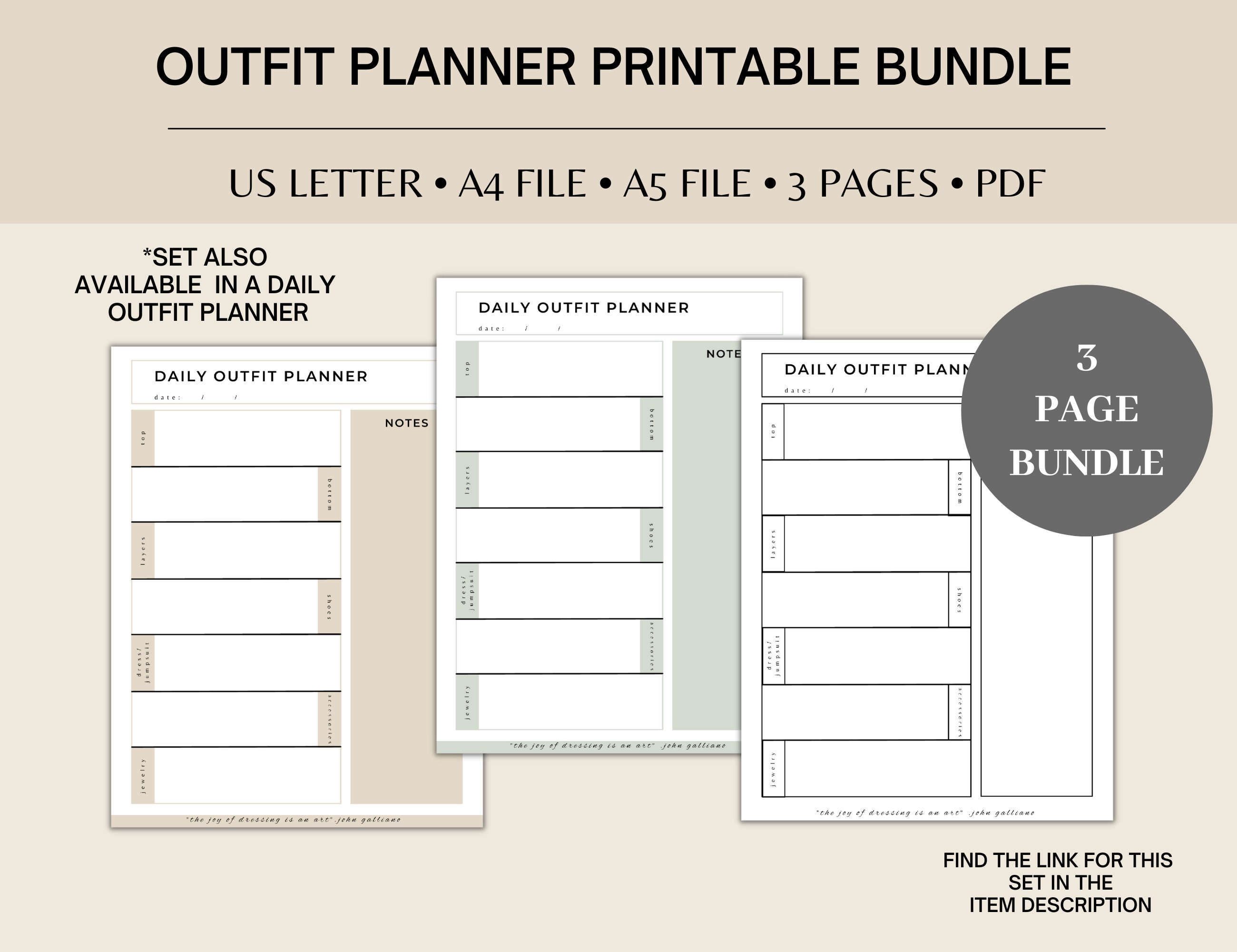 Capsule Wardrobe Outfit Planner, Outfit Planner, Wardrobe Planner ...