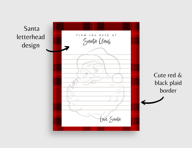 Santa Letter, Santa Letterhead, Letter From Santa, Santa Letters, Santa ...
