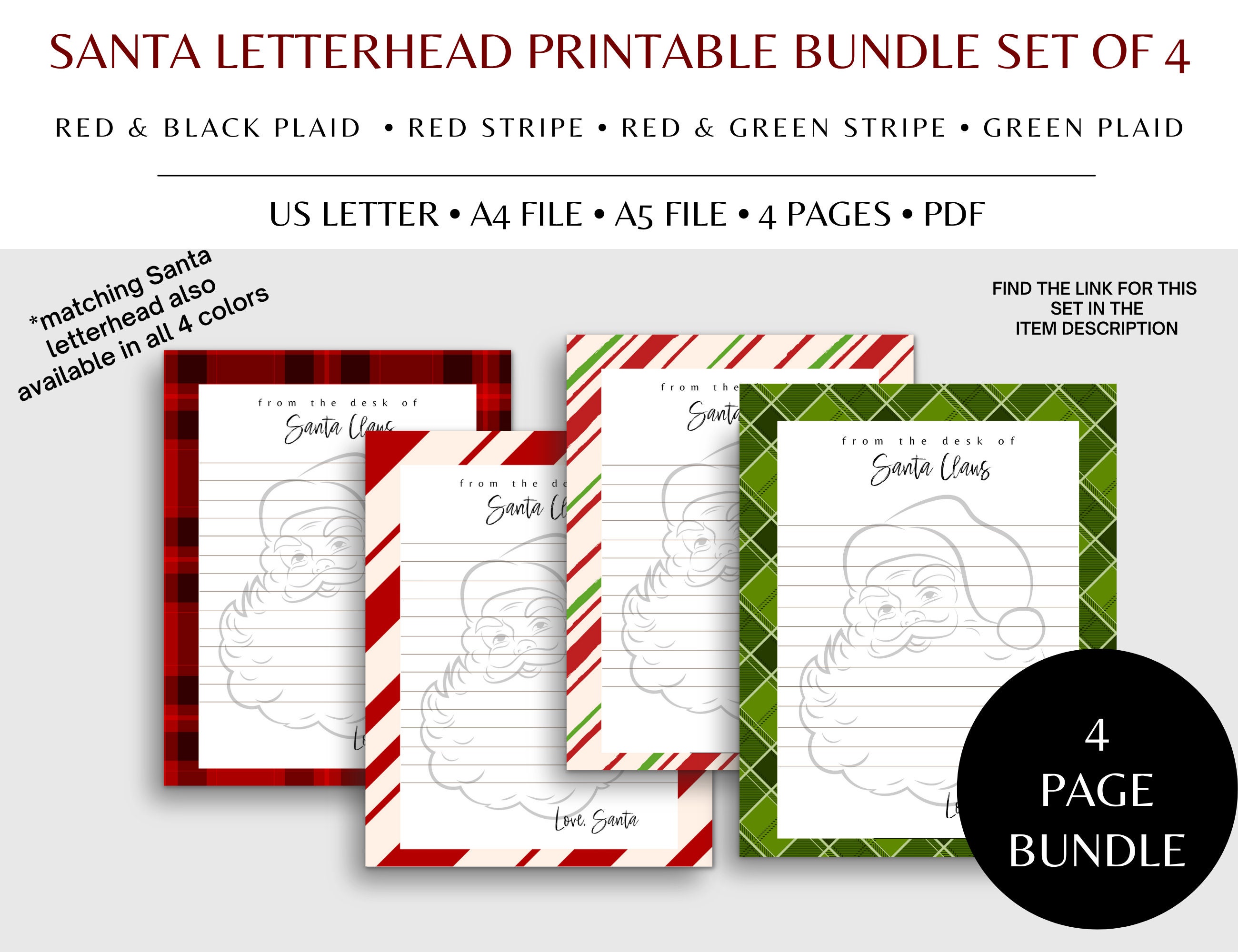 Santa Letter, Santa Letterhead, Letter From Santa, Santa Letters, Santa ...