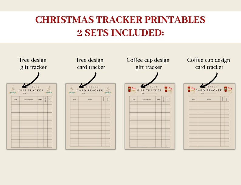 Christmas Card Tracker, Christmas Card List, Holiday Card Planner ...