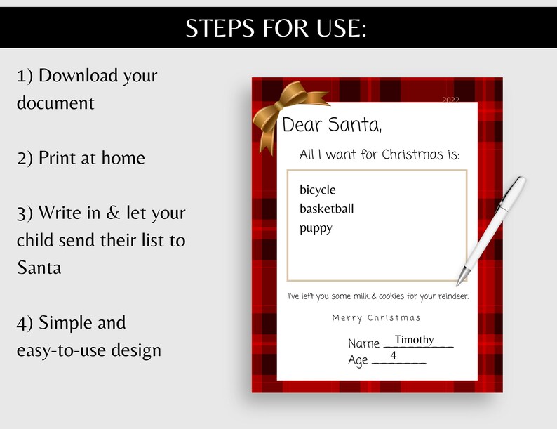 Santa Letter, Santa Letterhead, Letter From Santa, Santa Letters, Santa ...