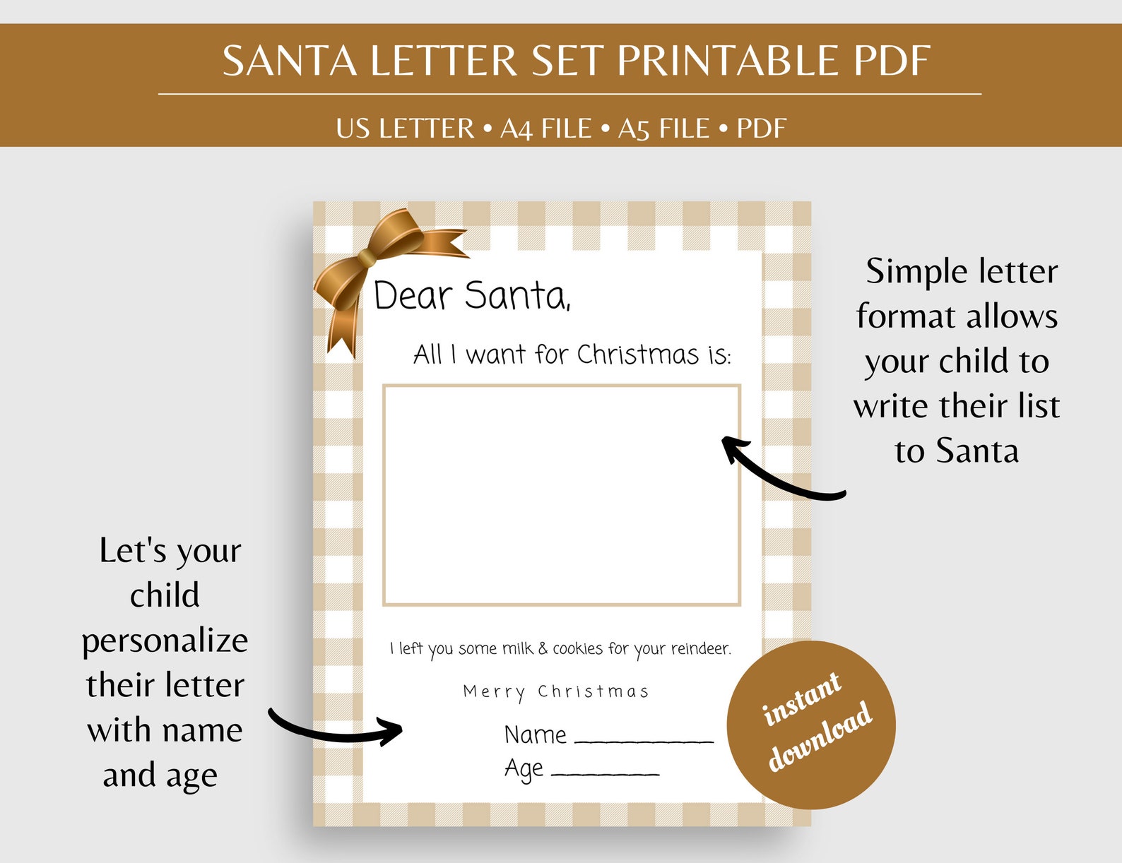 Santa Letter, Santa Letterhead, Letter From Santa, Santa Letters, Santa ...