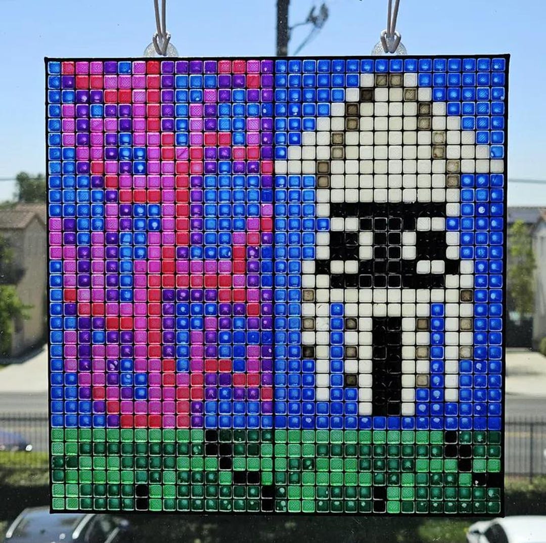 Pixel Paint Board Super Mario Bros. Underwater Blooper - Etsy