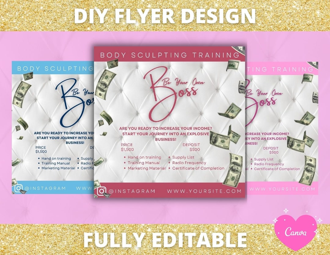 DIY Body Sculpting Flyer, Body Contouring Template, Non Evasive Body ...