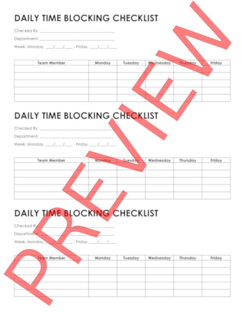 Daily Time and Task Management Tool (time Block Sheet) - Etsy
