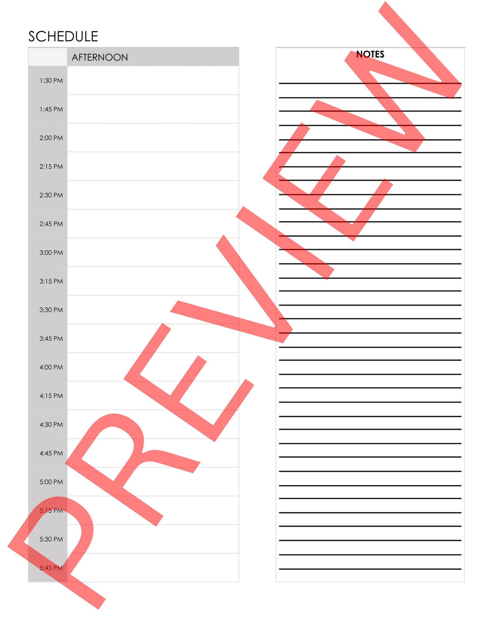 Daily Time and Task Management Tool (time Block Sheet) - Etsy