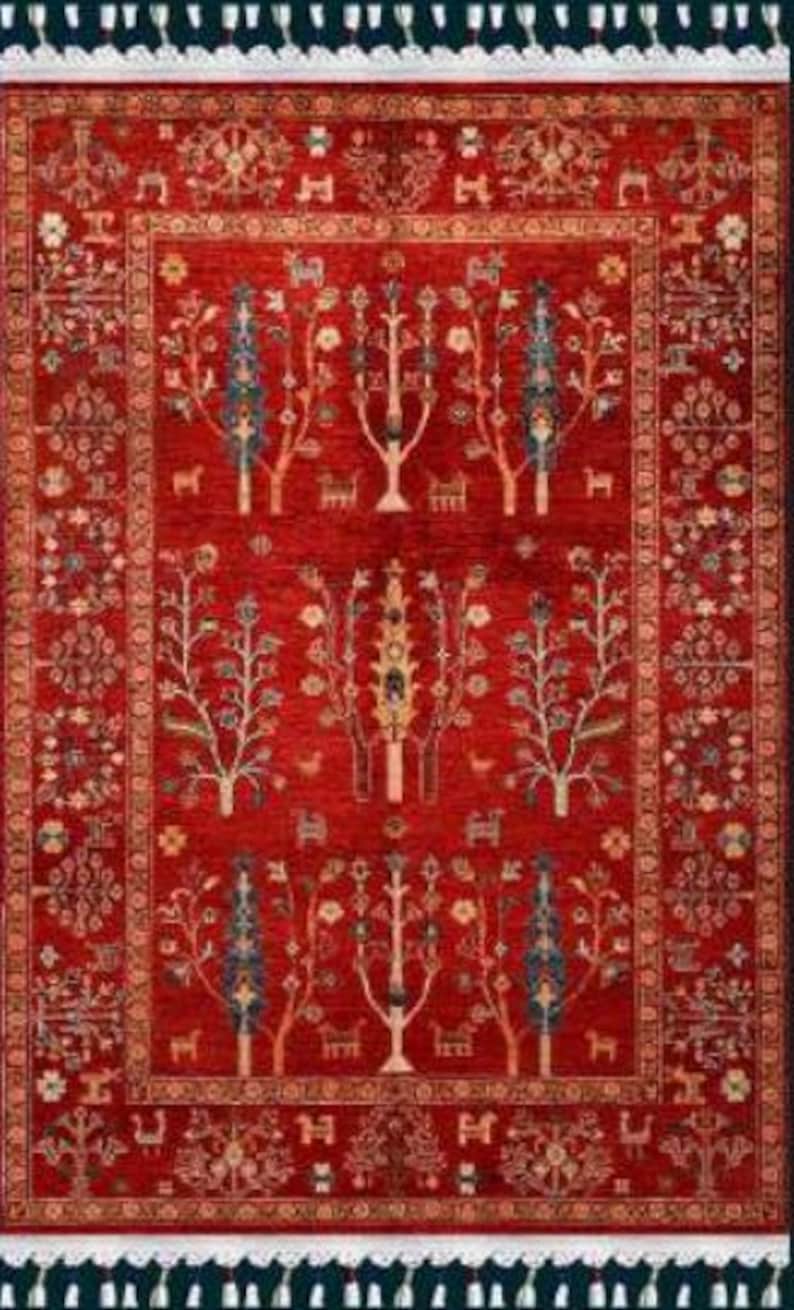 Red Vintage Rug, Classic Vintage Rug, Vintage Rug for Living Room ...