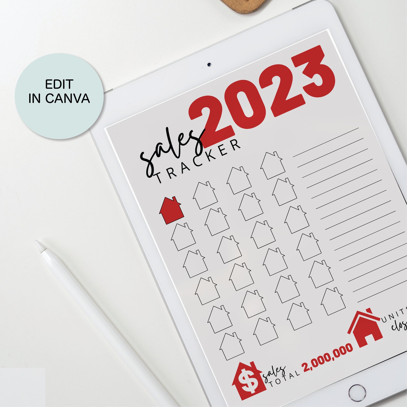 Real Estate Goal Chart Template, Real Estate Goal Tracker, Real Estate ...