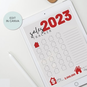 Real Estate Goal Chart Template, Real Estate Goal Tracker, Real Estate ...