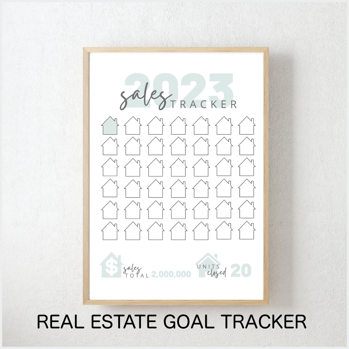 Real Estate Goal Chart Template Real Estate Goal Tracker - Etsy