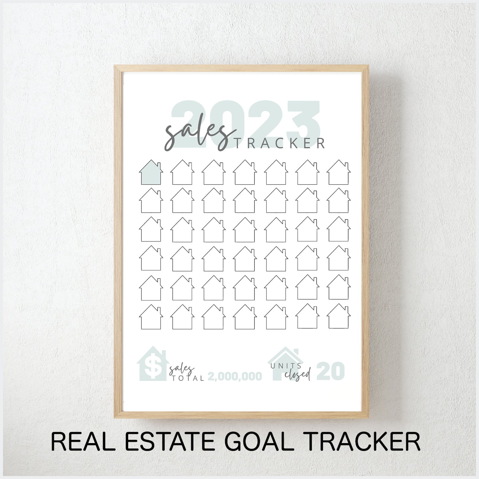 Real Estate Goal Chart Template, Real Estate Goal Tracker, Real Estate ...