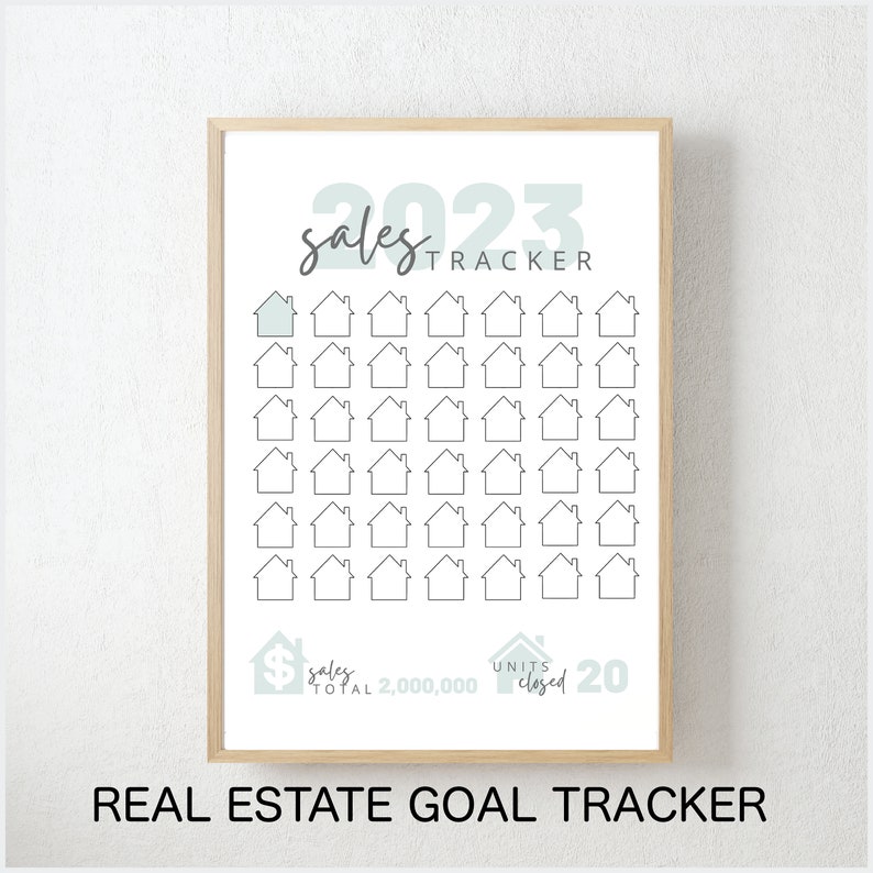 Real Estate Goal Chart Template, Real Estate Goal Tracker, Real Estate ...