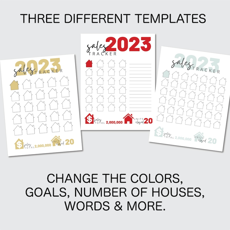 Real Estate Goal Chart Template, Real Estate Goal Tracker, Real Estate ...