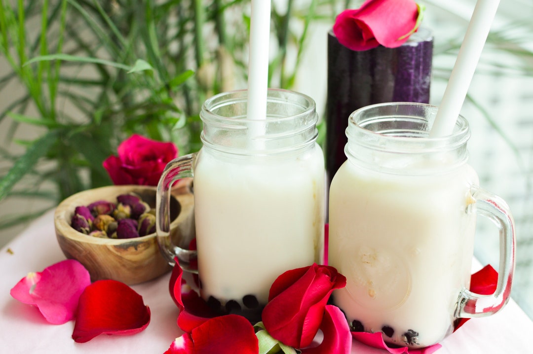 Romantic Boba Tea Kit Earl Grey & Rose Tea Gift Box - Etsy