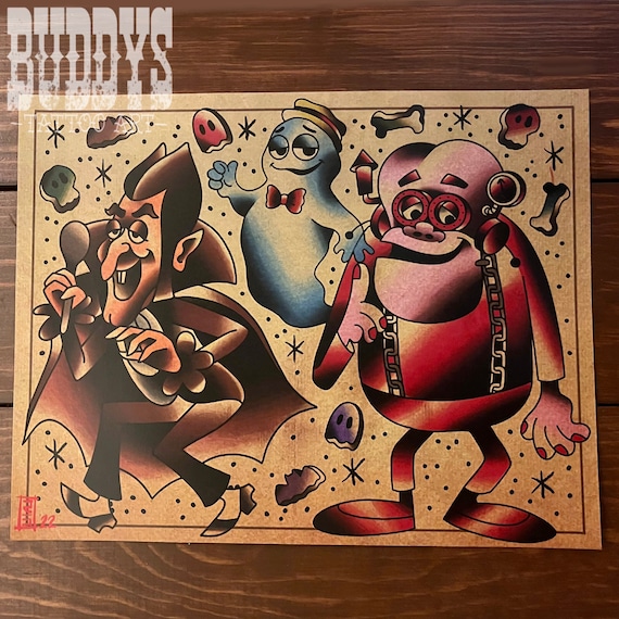 Monster Tattoo Flash