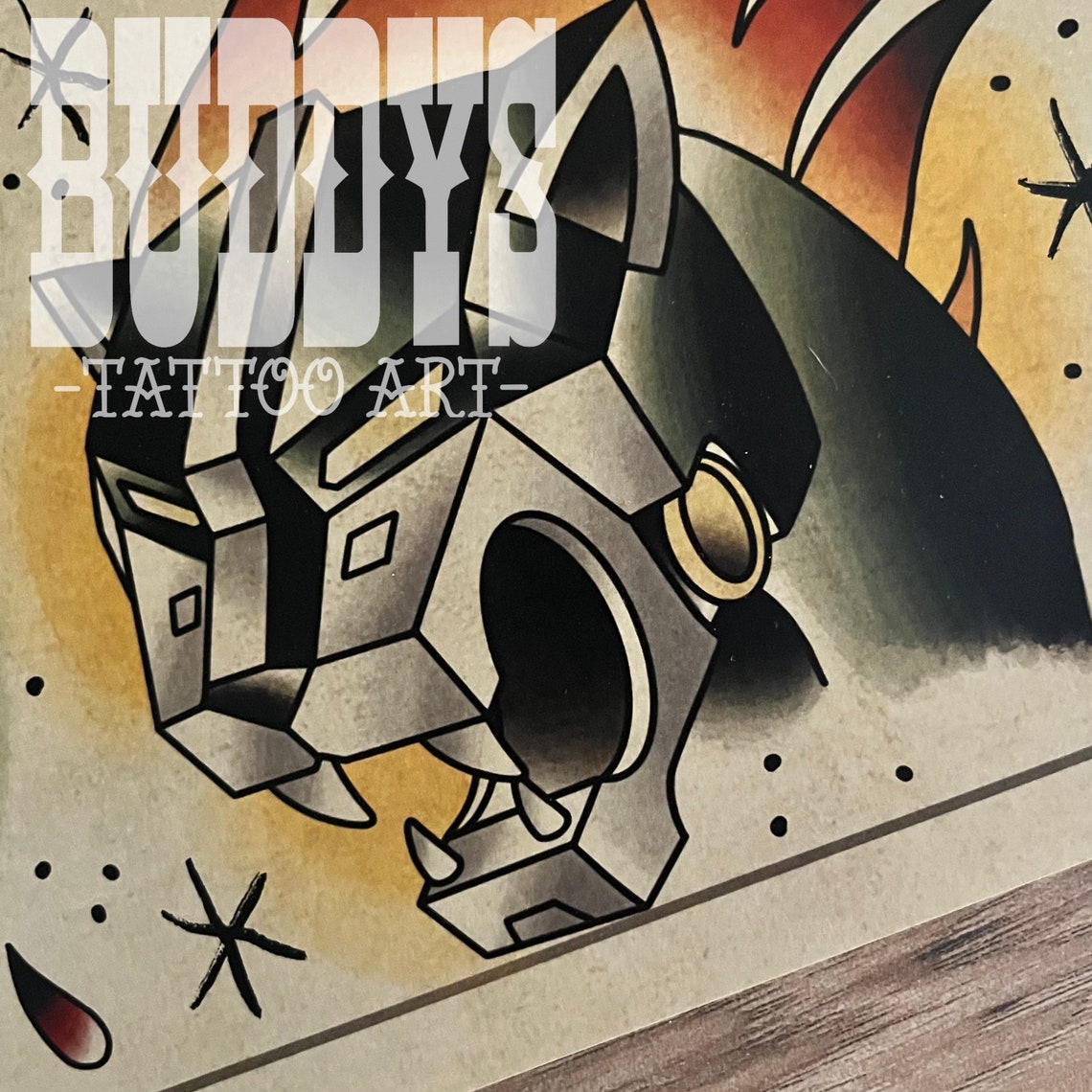 Voltron Cartoon Inspired Vintage Style Traditional Tattoo Flash Sheet ...