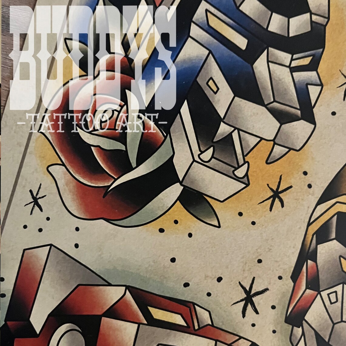 Voltron Cartoon Inspired Vintage Style Traditional Tattoo - Etsy