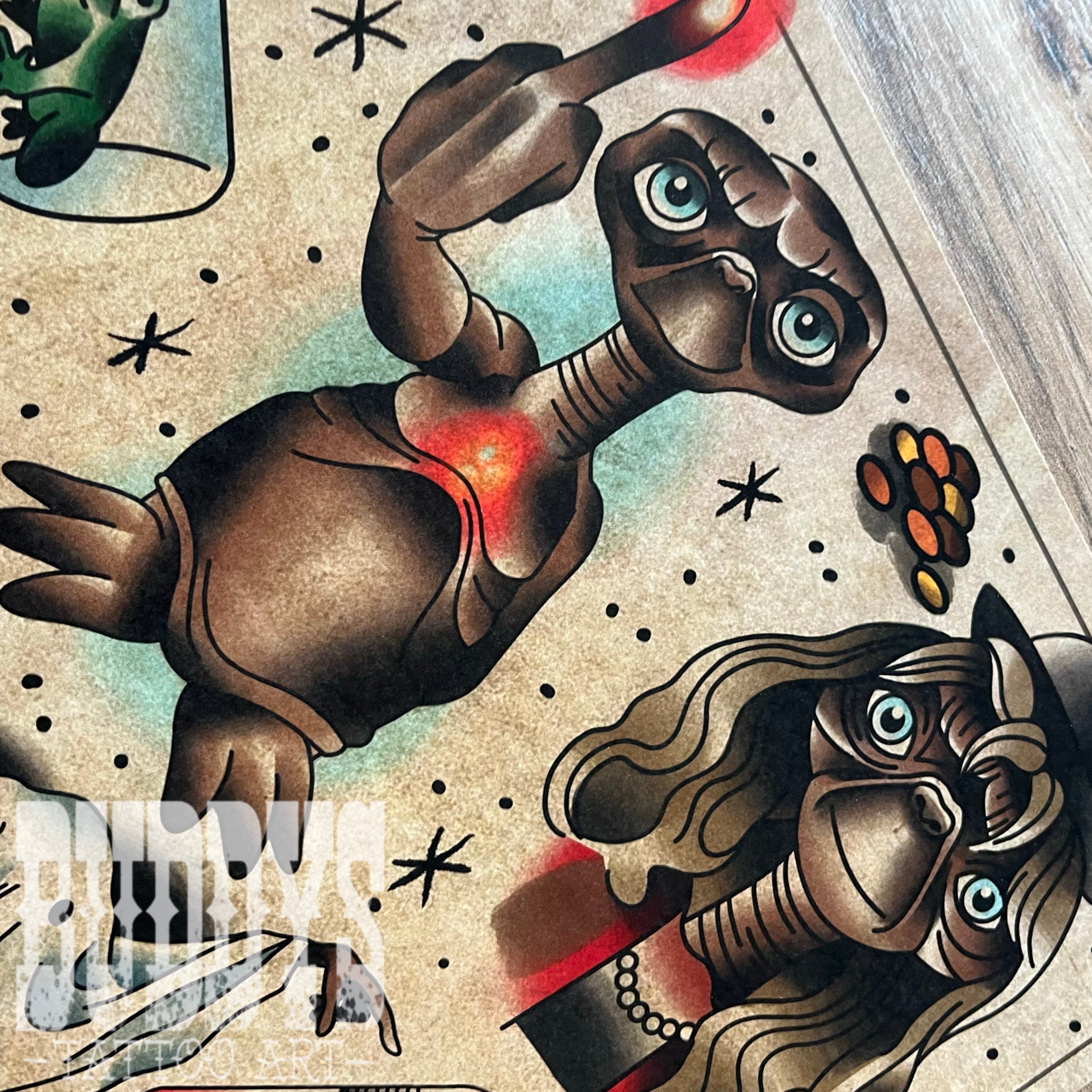 ET Tattoo Traditional Americana Flash Sheet - Etsy
