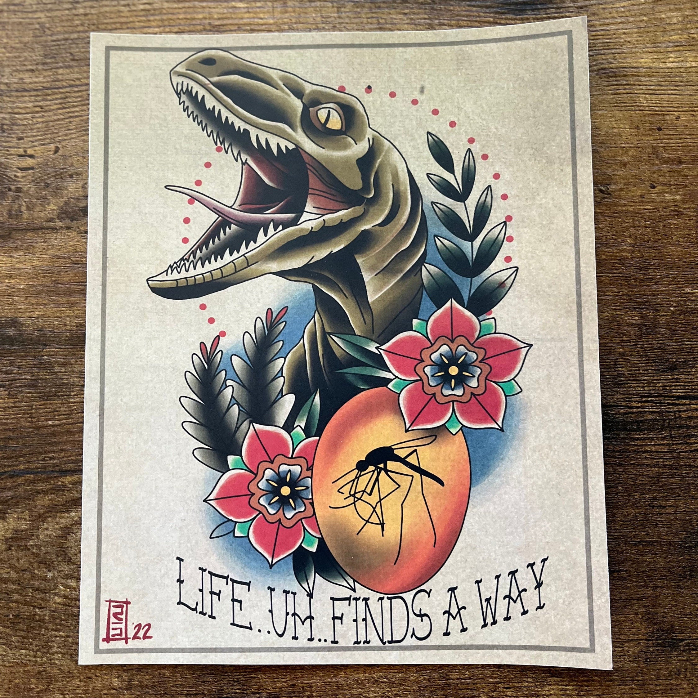 Jurassic Park Raptor Tattoo