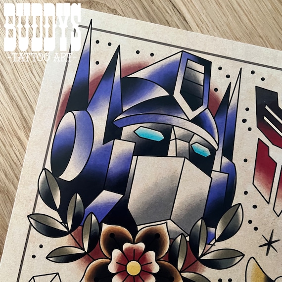 Transformers Optimus Prime Tattoo